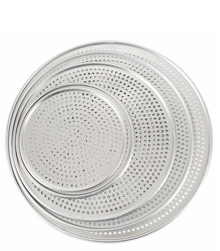 Aluminum pizza pizza 6 inch - 20 inch narrow rim pizza tray perforated ...
