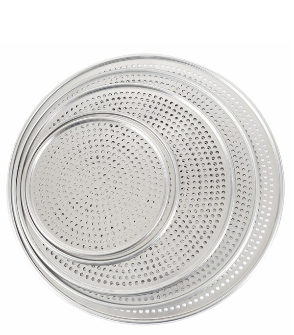 Aluminum pizza punched hole pizza pan 8 inch - 18 inch perforated pizza ...